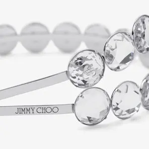 JIMMY CHOO Double Row Crystal Headband - Silver/silver