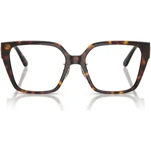 Versace 54mm Square Optical Glasses - Havana