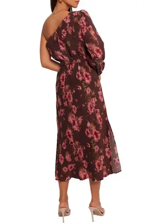 PETAL & PUP Floral Plissé Midi Dress