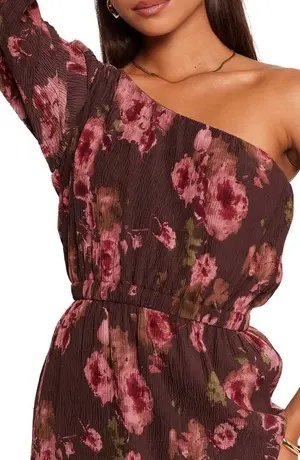 PETAL & PUP Floral Plissé Midi Dress