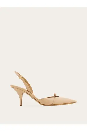 FERRAGAMO Mini Bow Slingback - Natural