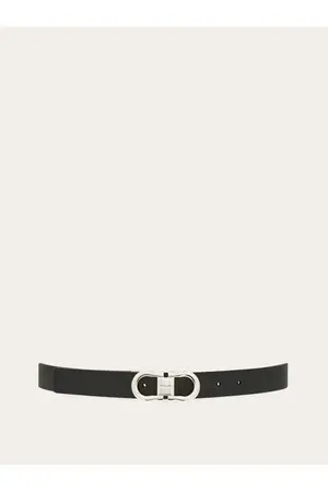 FERRAGAMO Adjustable And Reversible Gancini Belt - Black