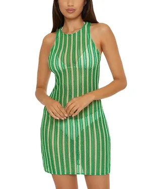 BECCA By Rebecca Virtue Cabo High Neck Dress Swim Cover-up - Emerald