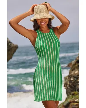 BECCA By Rebecca Virtue Cabo High Neck Dress Swim Cover-up