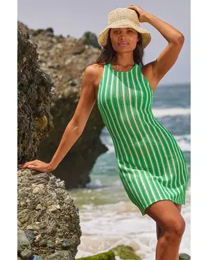BECCA By Rebecca Virtue Cabo High Neck Dress Swim Cover-up