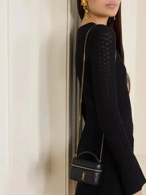 Saint Laurent Gaby Vanity Micro Quilted Leather Shoulder Bag