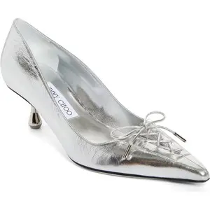JIMMY CHOO Scarlett Pointed-toe Pumps - Silver