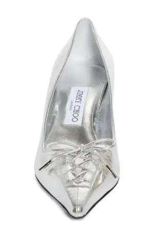 JIMMY CHOO Scarlett Pointed-toe Pumps - Silver