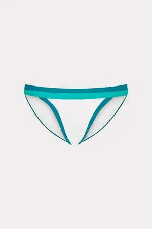 MILLY CABANA Positano Color Block Bikini Bottom - Sea Green