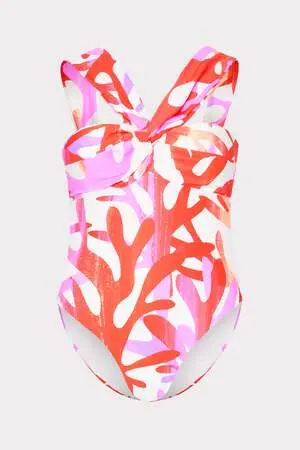 MILLY CABANA MILLY CABANA Betsy Bandeau One Piece Swimsuit Pink