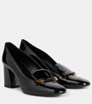 Khaite Elio Patent Leather Loafer Pumps