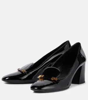 Khaite Elio Patent Leather Loafer Pumps
