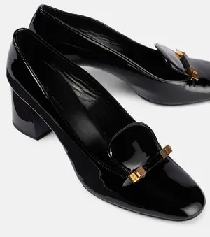 Khaite Elio Patent Leather Loafer Pumps