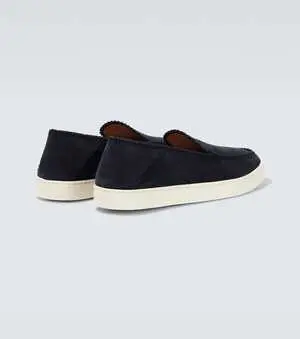 Giorgio Armani Galleria 3 Suede Loafers - Blue