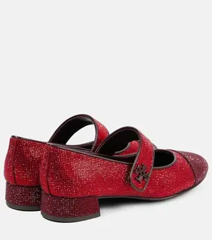 Tory Burch Embellished Leather Mary Jane Pumps