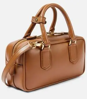 Miu Miu Arcadie Small Leather Tote - Brown