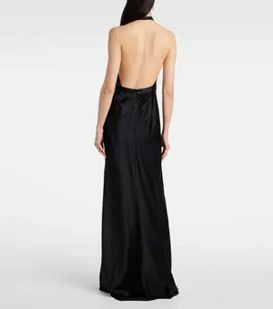 NILI LOTAN Essy Silk Charmeuse Gown