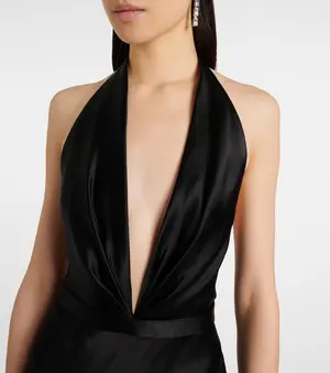 NILI LOTAN Essy Silk Charmeuse Gown