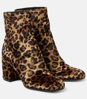 GIANVITO ROSSI Joelle 70 Leopard-print Ankle Boots - Multicoloured