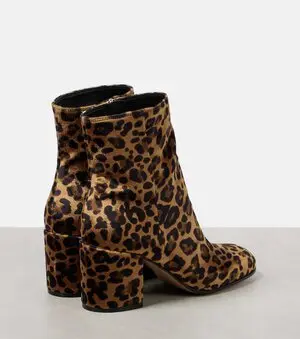 GIANVITO ROSSI Joelle 70 Leopard-print Ankle Boots - Multicoloured