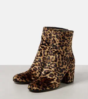 GIANVITO ROSSI Joelle 70 Leopard-print Ankle Boots - Multicoloured