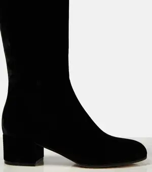 GIANVITO ROSSI Joelle 45 Velvet Knee-high Boots - Black