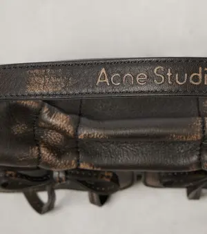 Acne Studios Micro Bow-detail Leather Shoulder Bag