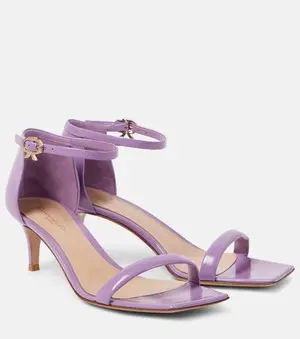 GIANVITO ROSSI Rhys 55 Patent Leather Sandals - Purple