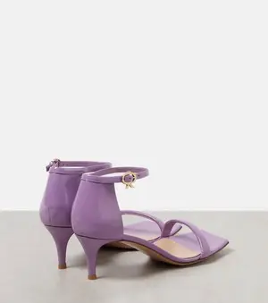 GIANVITO ROSSI Rhys 55 Patent Leather Sandals - Purple