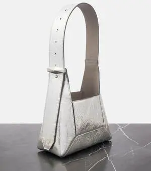 JIMMY CHOO Diamond Small Leather Shoulder Bag - Black