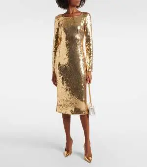 Dolce & Gabbana Sequined Midi Dress