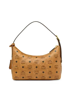 Mcm Aren Vi Small Hobo Bag - Cognac