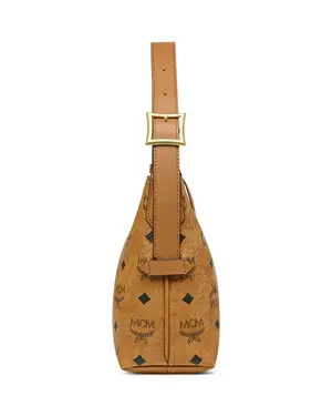 Mcm Aren Vi Small Hobo Bag - Cognac