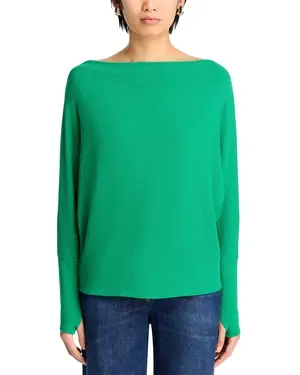 SIX FIFTY Boatneck Long Sleeve Top - Green