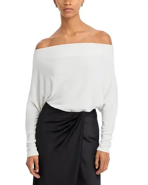 SIX FIFTY Boatneck Long Sleeve Top - Ivory
