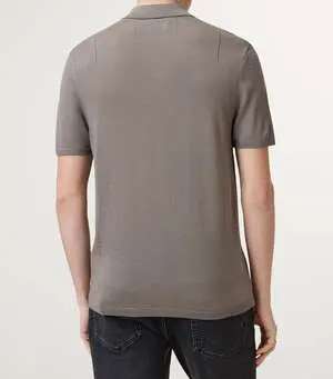 ALLSAINTS Merino Wool Mode Polo Shirt - Brown