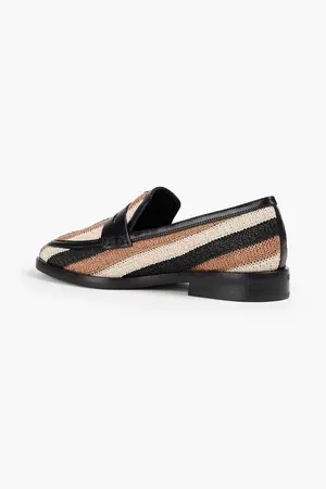 3.1 Phillip Lim Alexa Striped Knitted Loafers