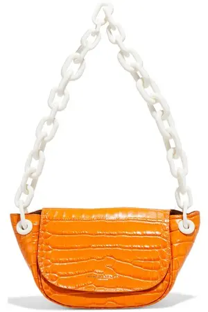 SIMONMILLER Bend Croc-effect Shoulder Bag