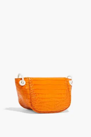 SIMONMILLER Bend Croc-effect Shoulder Bag