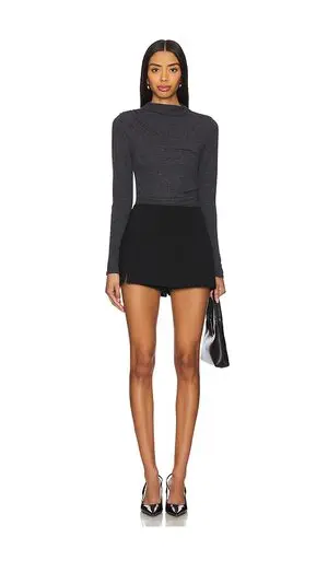 Rails Joelle Mockneck Top - Charcoal