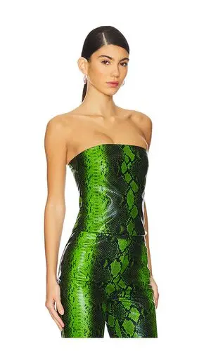 CULTNAKED Killa Bandeau Top - Green Python