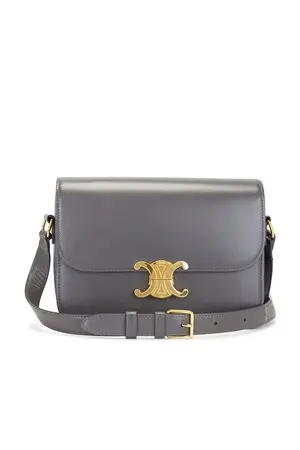Celine Triomphe Shoulder Bag - Grey