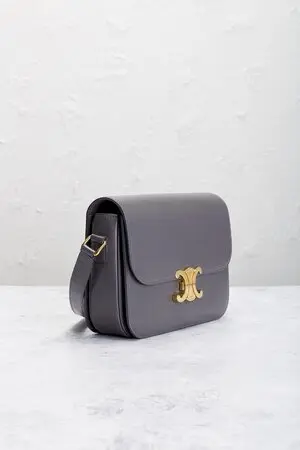 Celine Triomphe Shoulder Bag - Grey