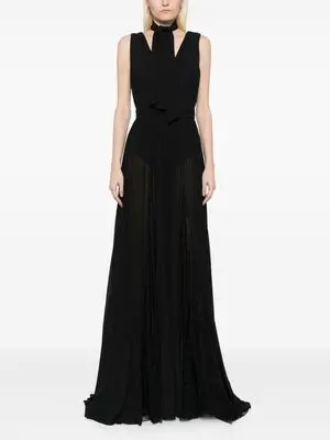 SAIID KOBEISY Pleated Lace Dress