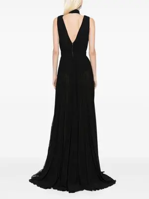 SAIID KOBEISY Pleated Lace Dress