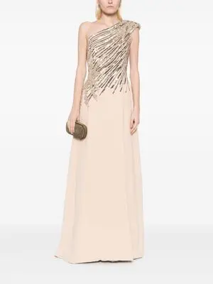 SAIID KOBEISY One-shoulder Gown - Neutrals