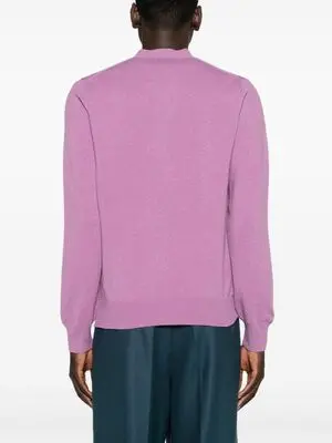 Play Comme Des Garcon V-neck Wool Cardigan - Purple