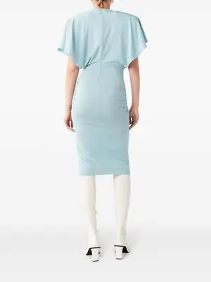 Stella McCartney Padded-shoulder Midi Dress