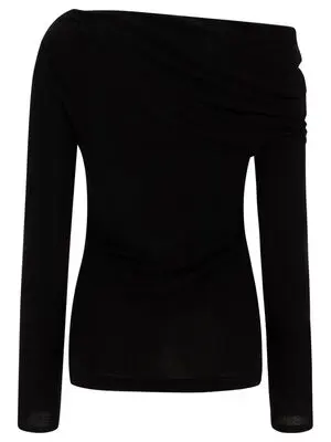 Givenchy Asymmetric Draped Top - Black