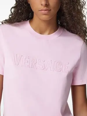 Versace Logo-embroidered T-shirt